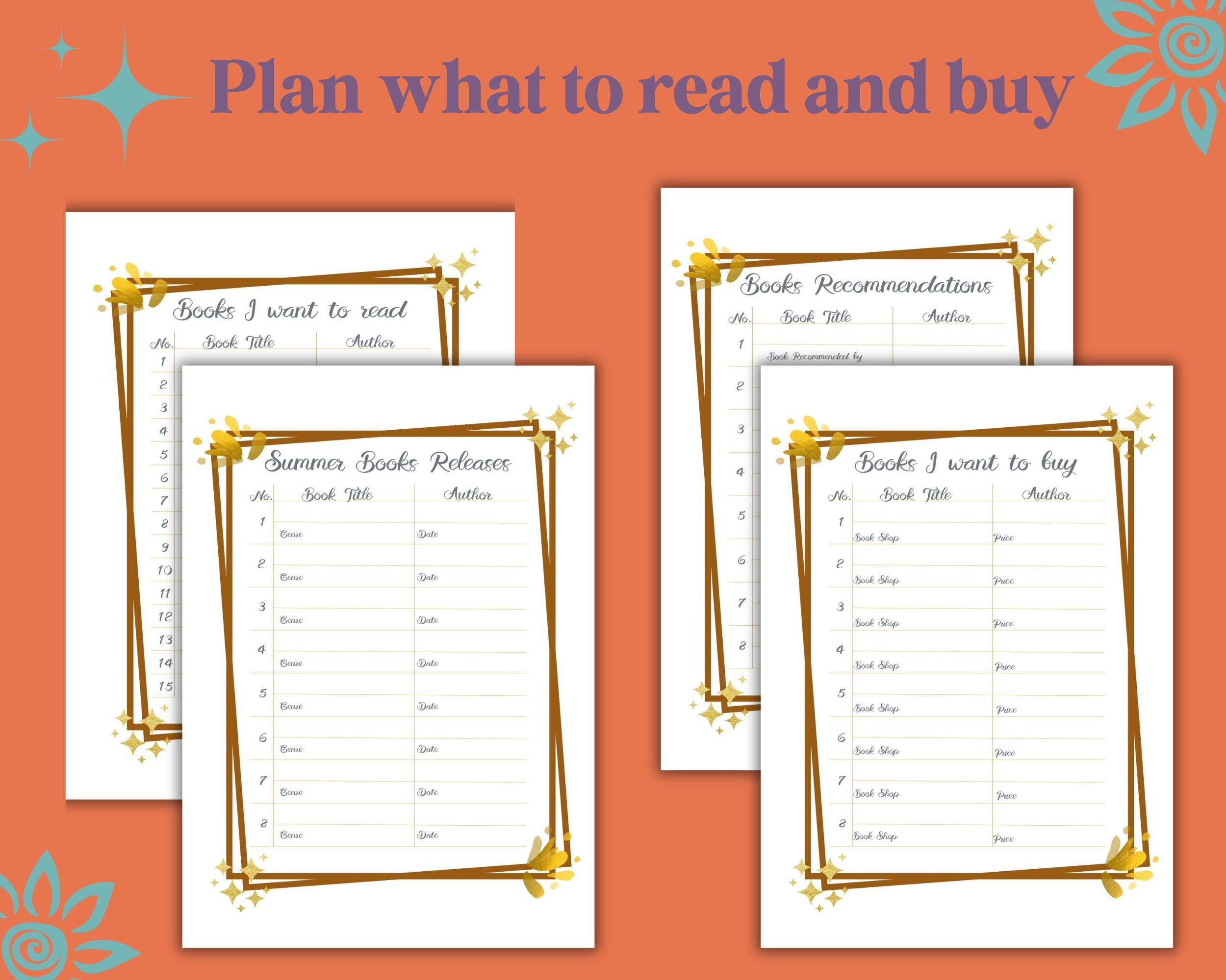 My Summer TBR Reading Journal Printable for Bookworm Gift for Summer ...