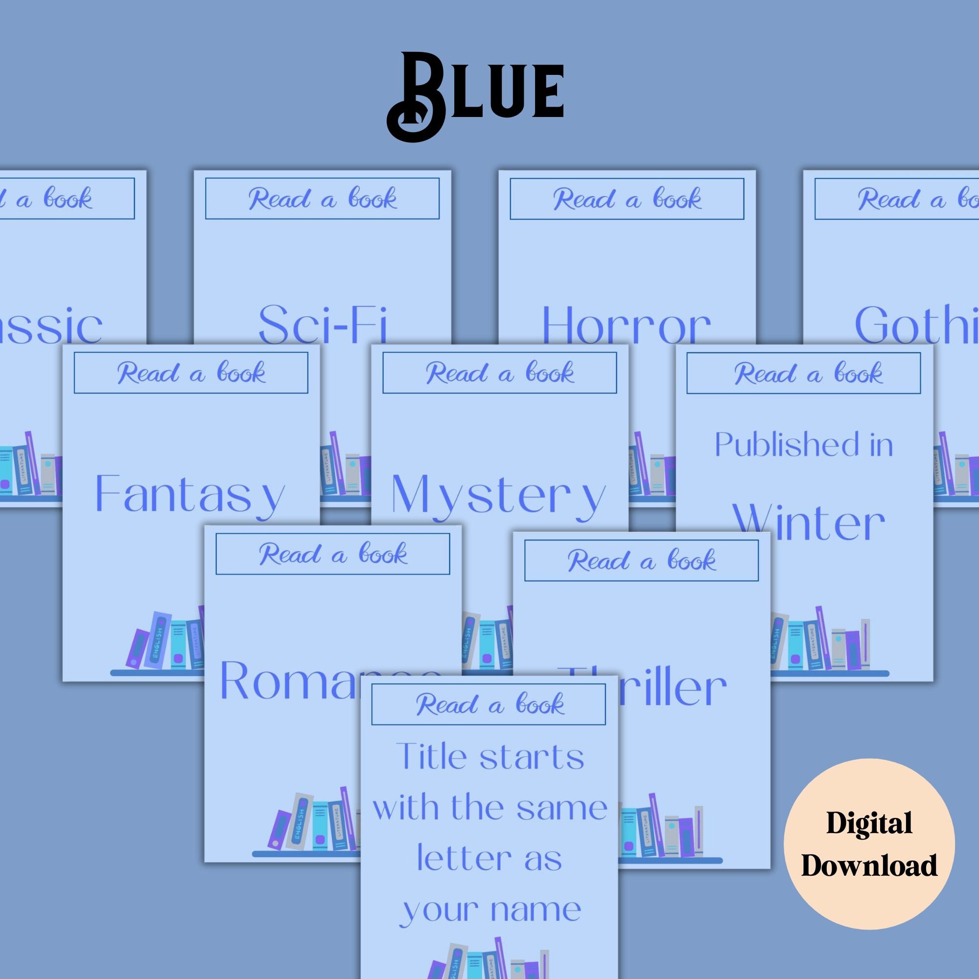Printable Reading Prompts Cards Booklover Gift What to Read Next TBR ...
