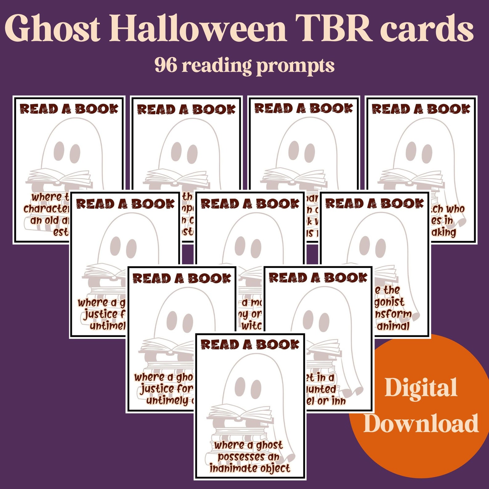 Halloween Spirit Bundle halloween Bucket List Template,50 Printable ...
