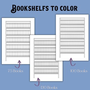 Bookshelf Tracker to Color Reading Journal Printable for Bookworm Gift ...