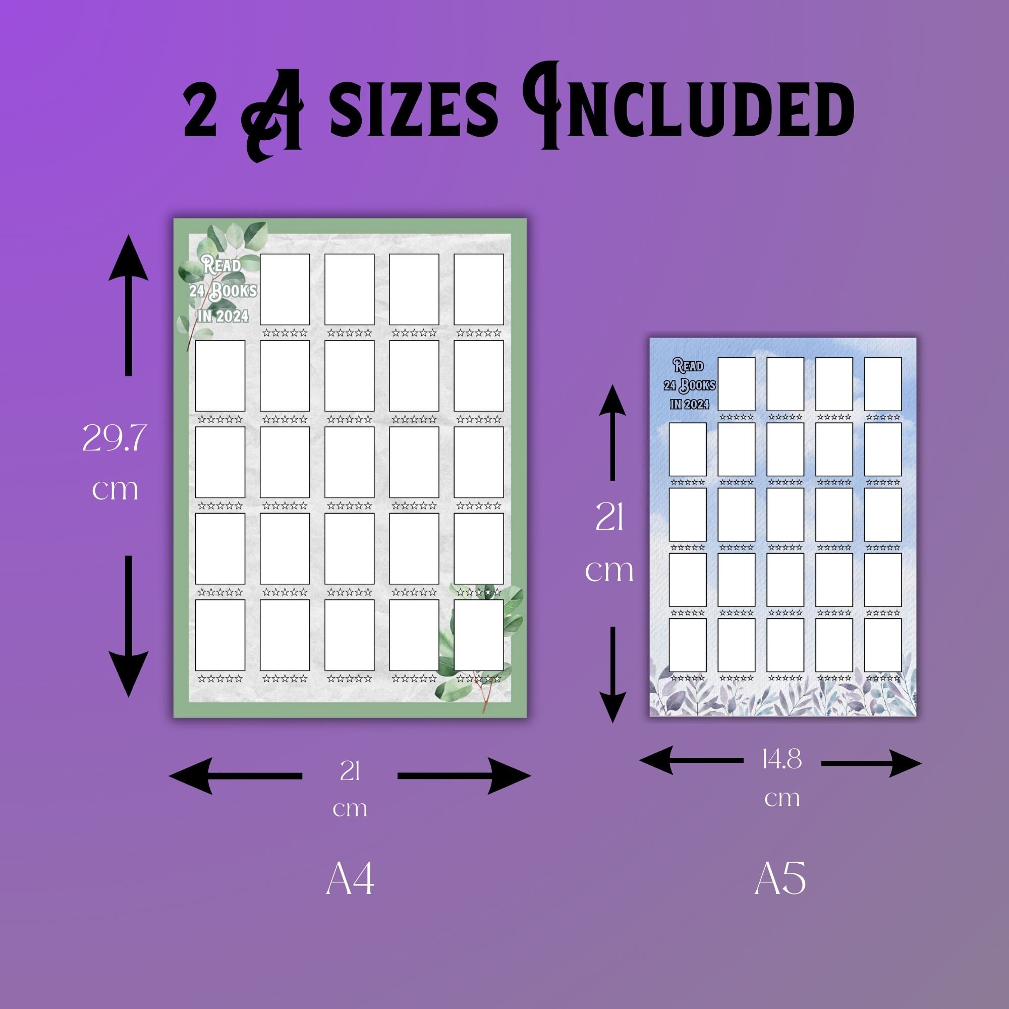 Read 24 Books in 2024 Challenge, 2024 Reading Tracker Colorful Designs ...