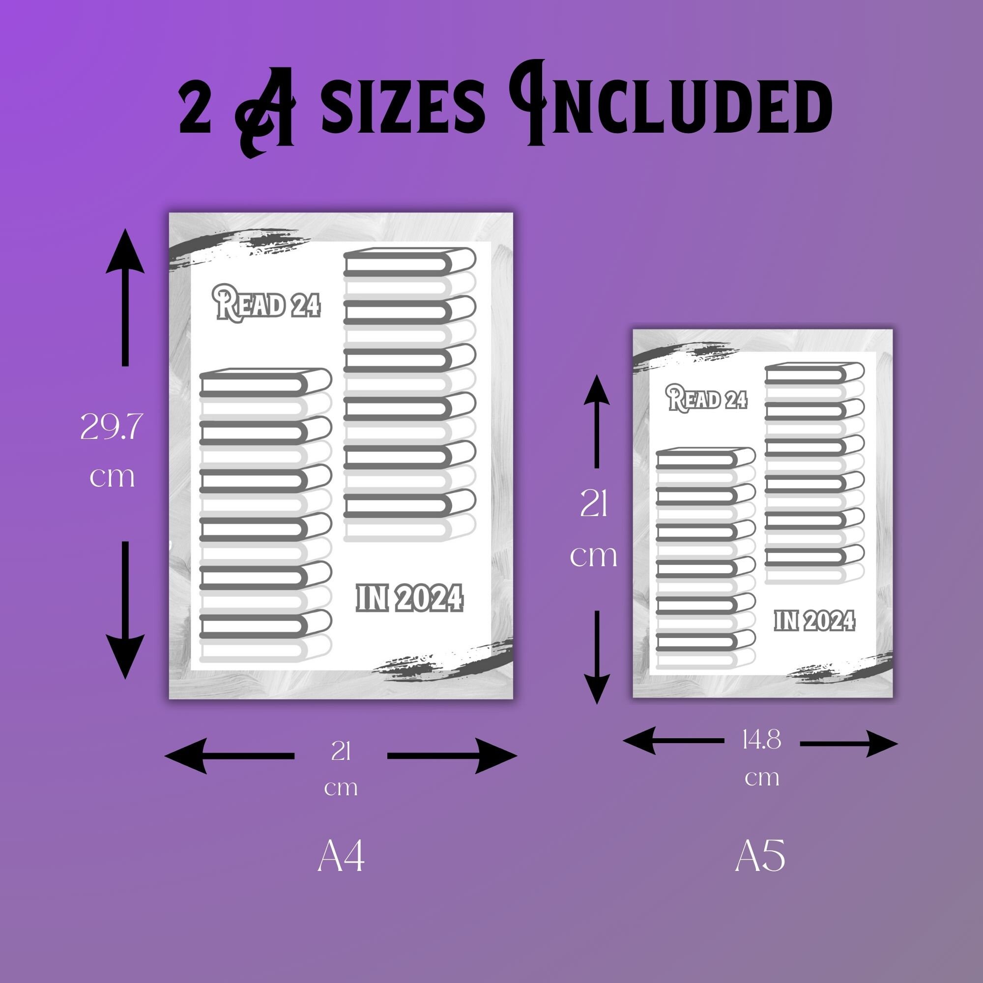 Read 24 Books in 2024 Challenge, 2024 Reading Tracker Colorful Designs ...