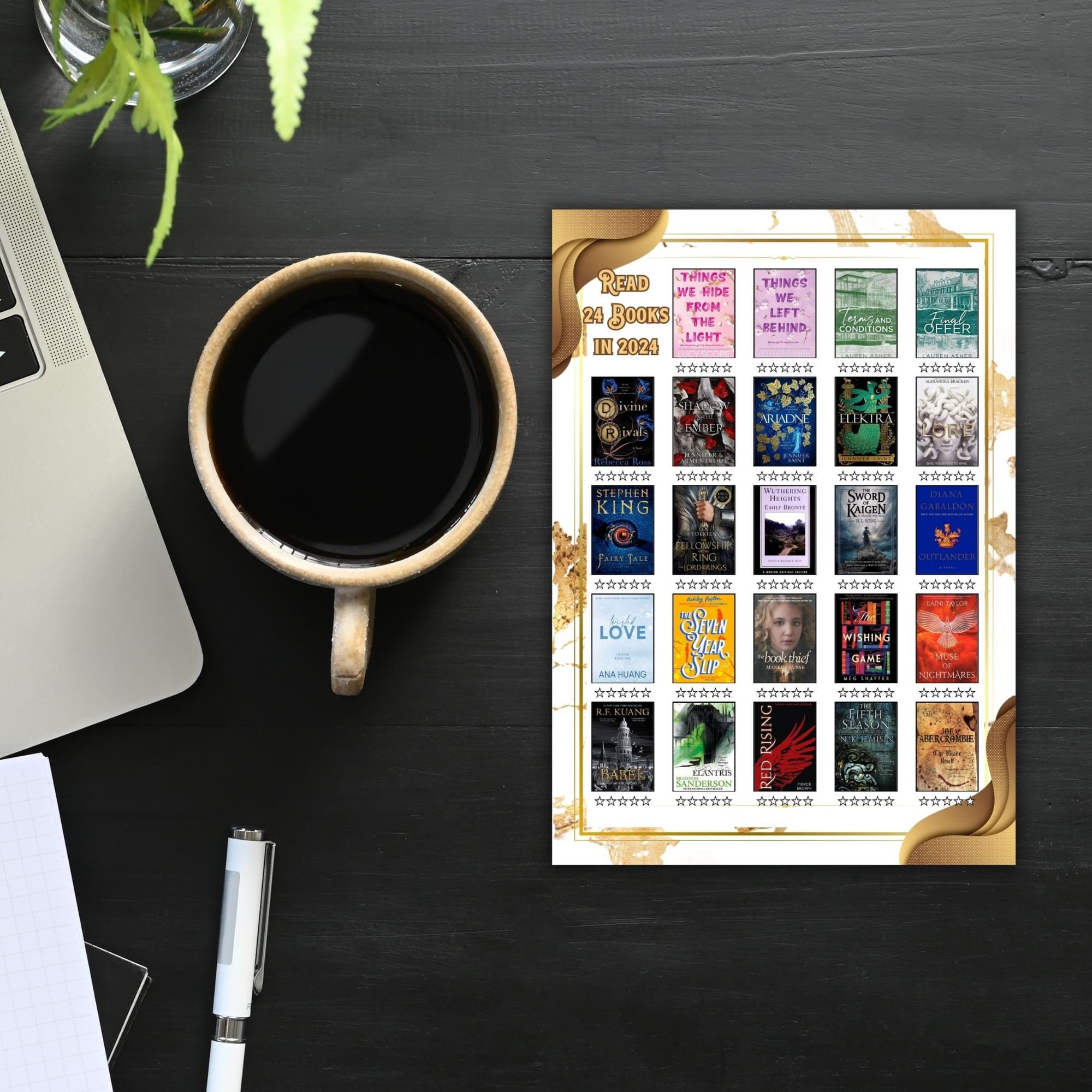 Read 24 Books in 2024 Challenge, 2024 Reading Tracker Colorful Designs ...