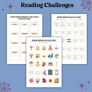 Printable Reading Challenges for Booklover Gift TBR Challenge What to ...