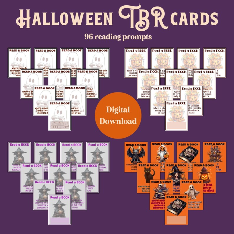 Halloween Spirit Bundle -halloween Bucket List Template,50 Printable ...