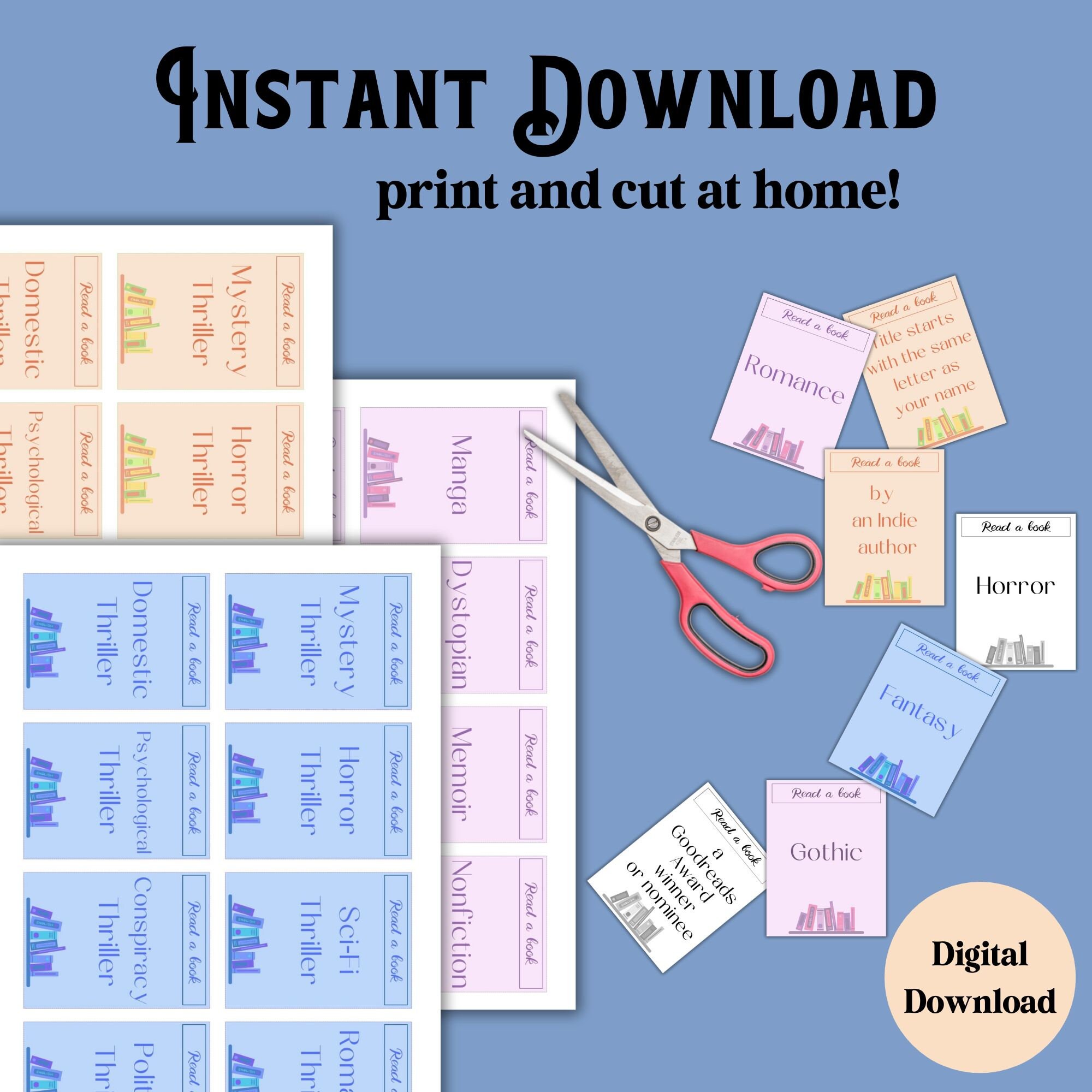 Printable Reading Prompts Cards Booklover Gift What to Read Next TBR ...
