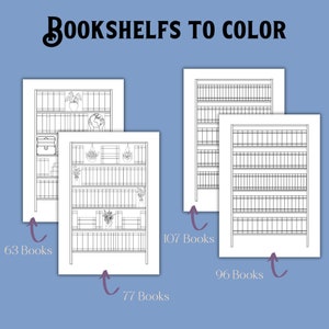 Bookshelf Tracker to Color Reading Journal Printable for Bookworm Gift ...