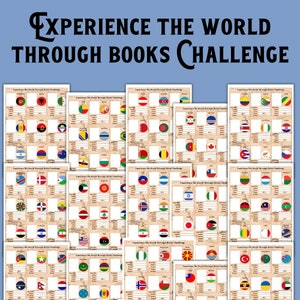 Experience the World Through Books Challenge – Reading Journal, Book ...