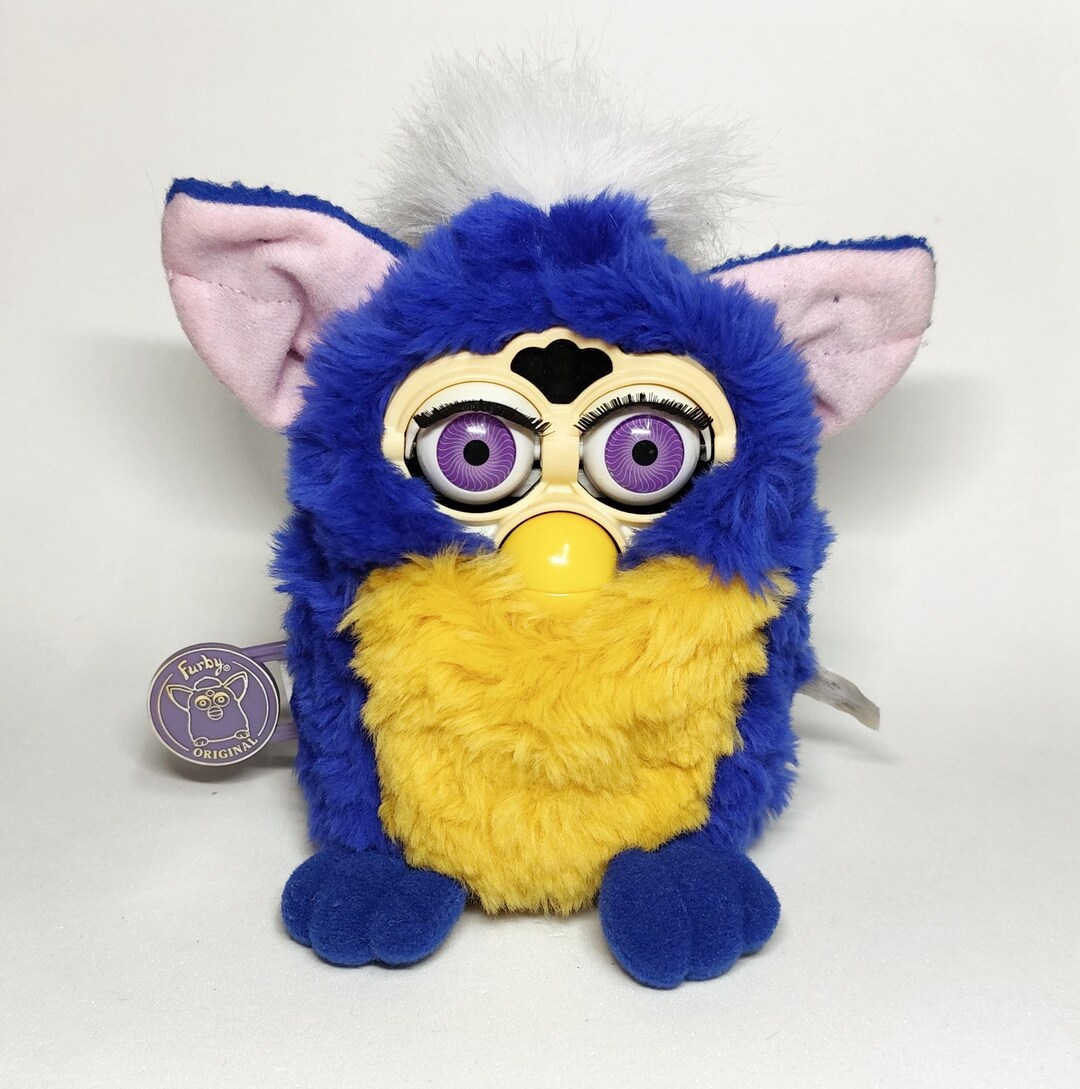Royal Furby 2000 not Working Tiger Electronics Hasbro Blue Yellow ...