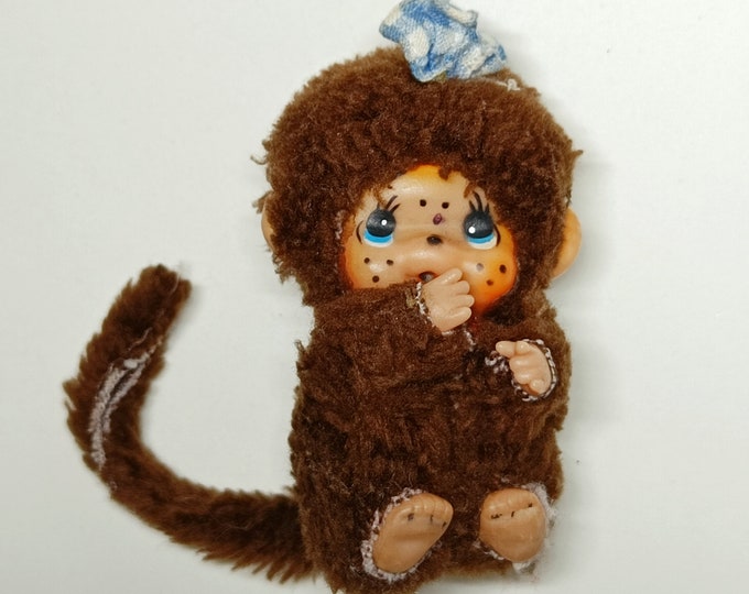 Monchhichi Tiny Monkey 70s Toy Plush Pacifier Sucking Thumb Vintage ...