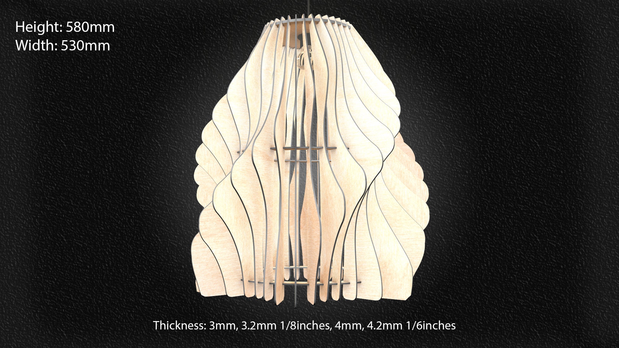 HEX36 Wood Lamp - CNC Digital Files - Etsy