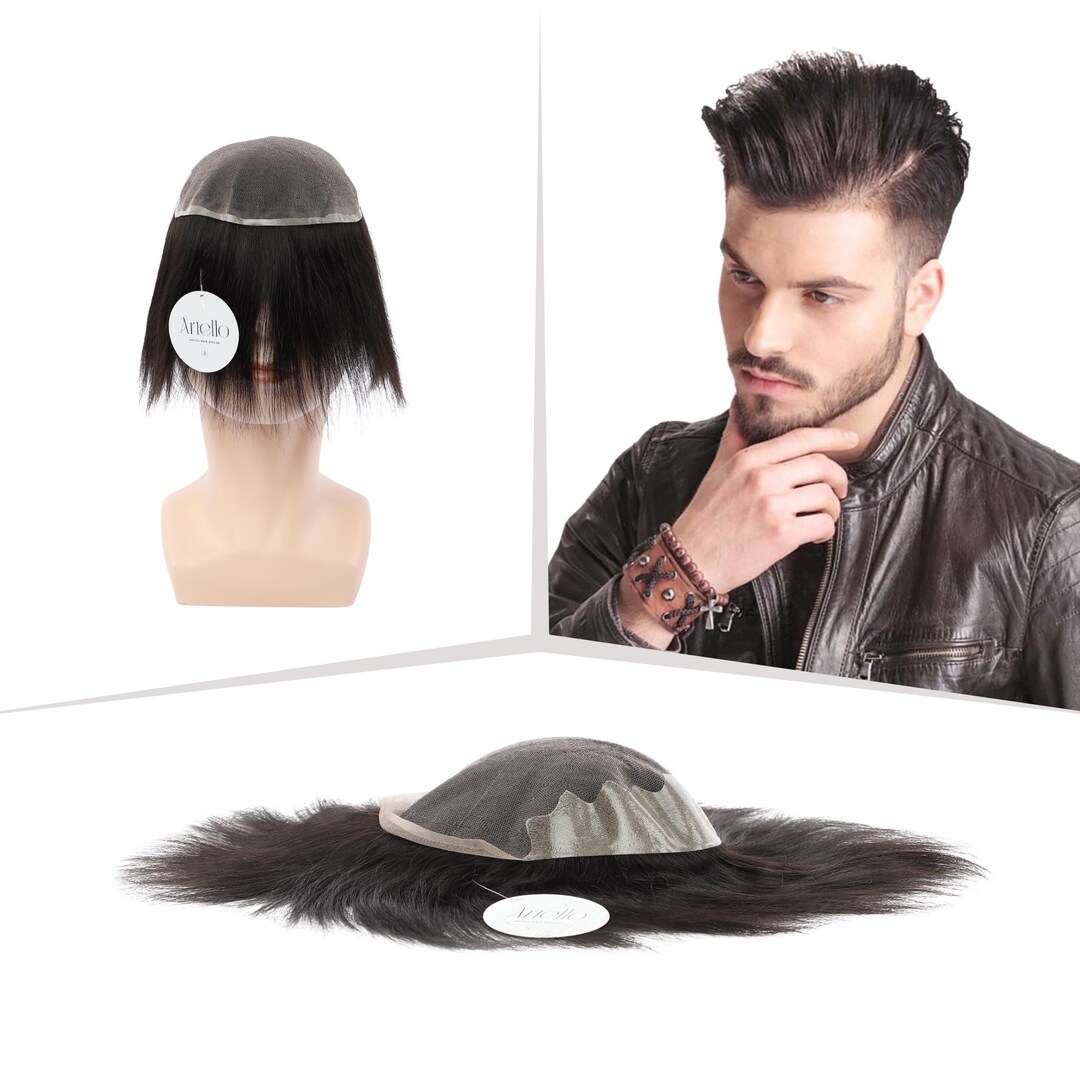 Artello® FRENCH LACE Q6 Hair System for Men, 4D French Lace, 0.03 Mm ...