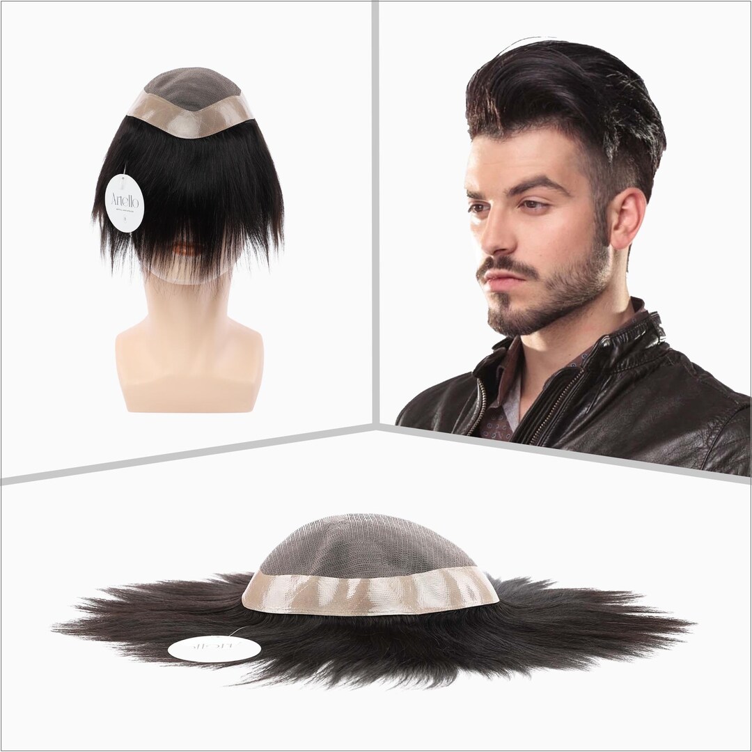 Artello® SUPER MONO Smart Hair Patch for Men, Fine Hair Wig in 100% ...