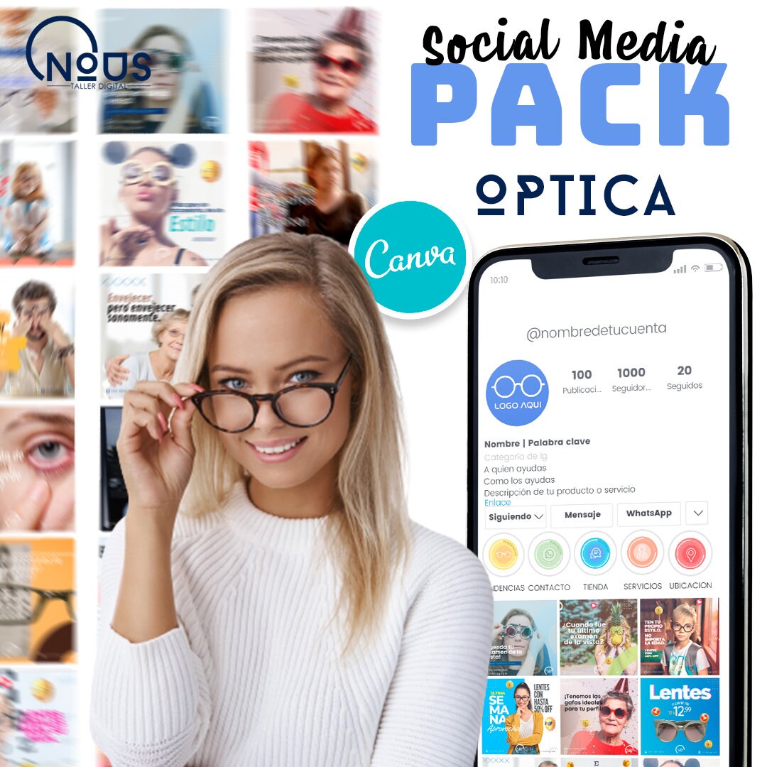 OPTICS / Pack of Templates 100% Editable in CANVA - Etsy