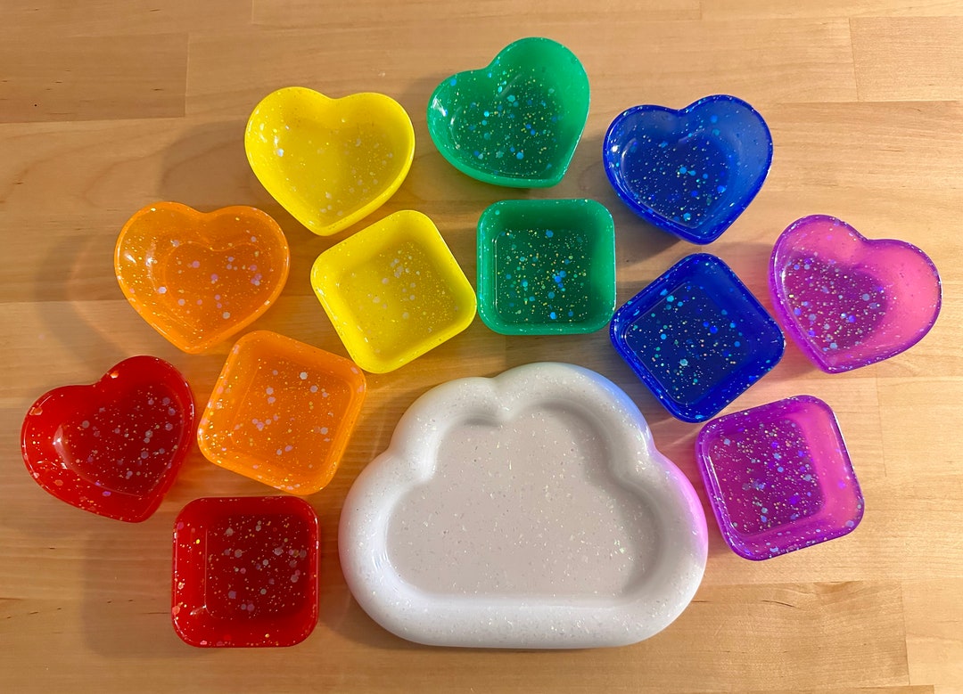 Rainbow Color Sorting Trays | Cups for Potion Play | Sensory Resin ...