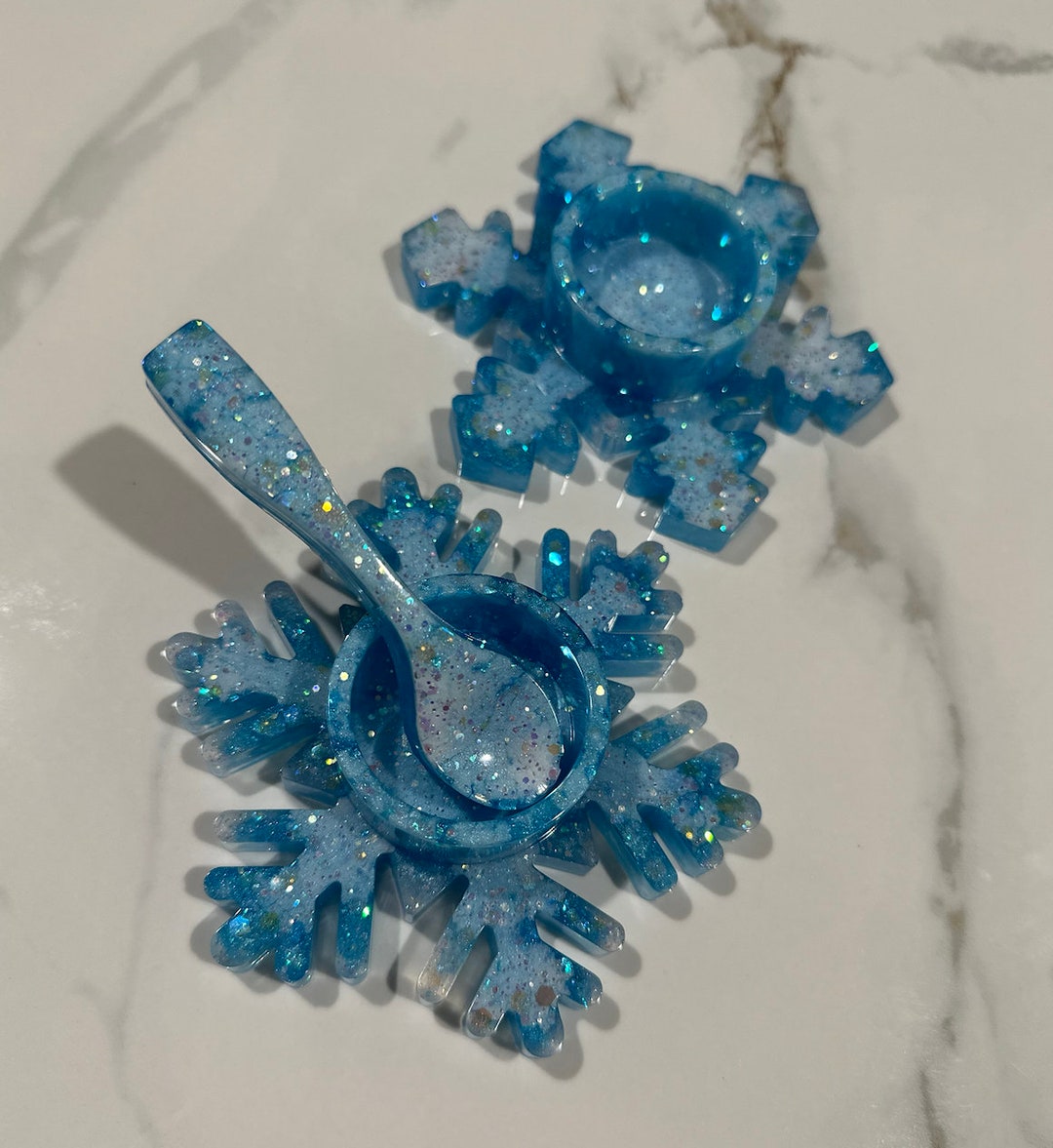 Snowflake Bowl Potion Play | Sensory Resin Loose Parts | Snowflake With ...