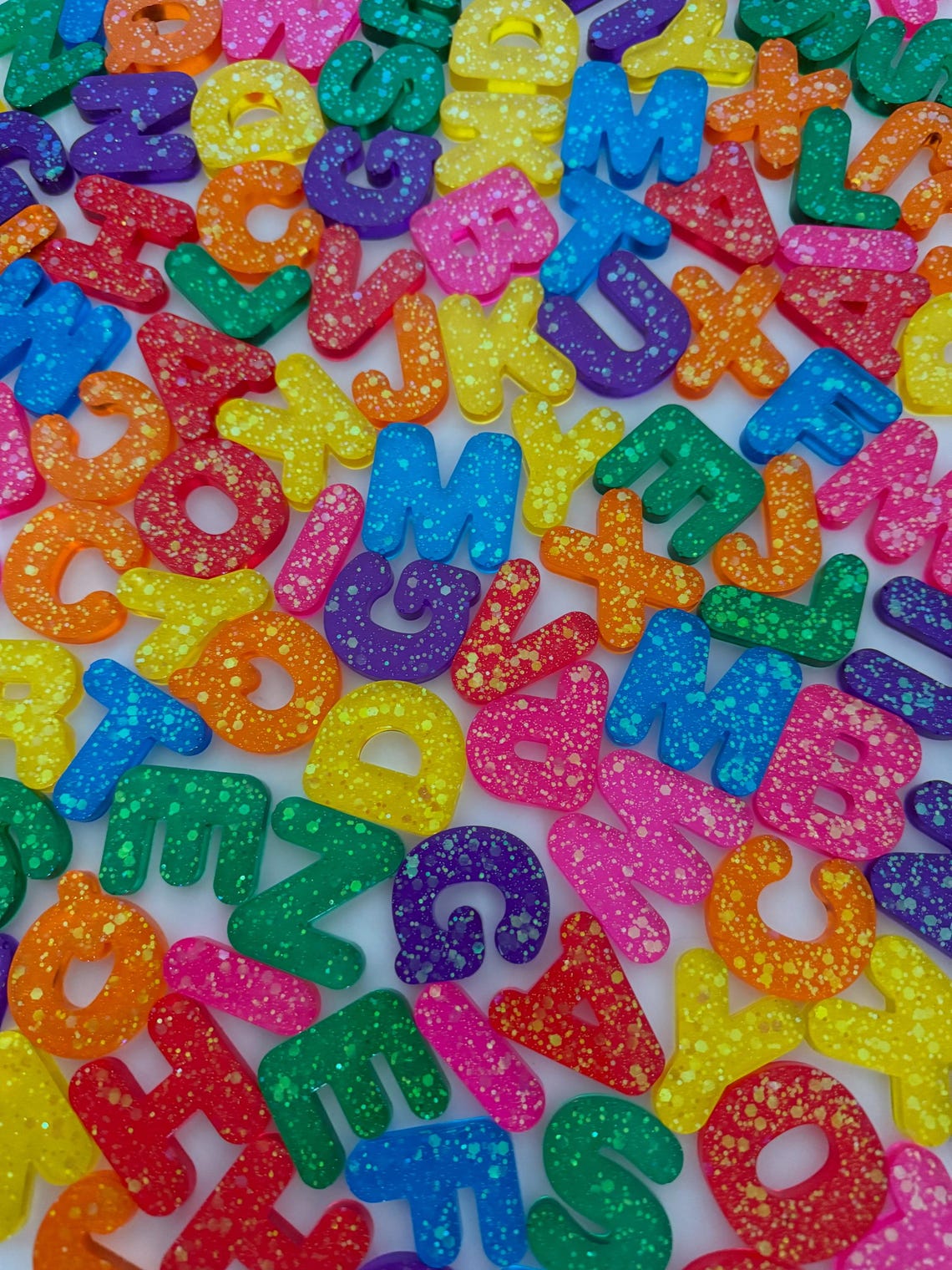 Rainbow ABC Resin Letters | Sensory Alphabet Resin Letters | Uppercase ...