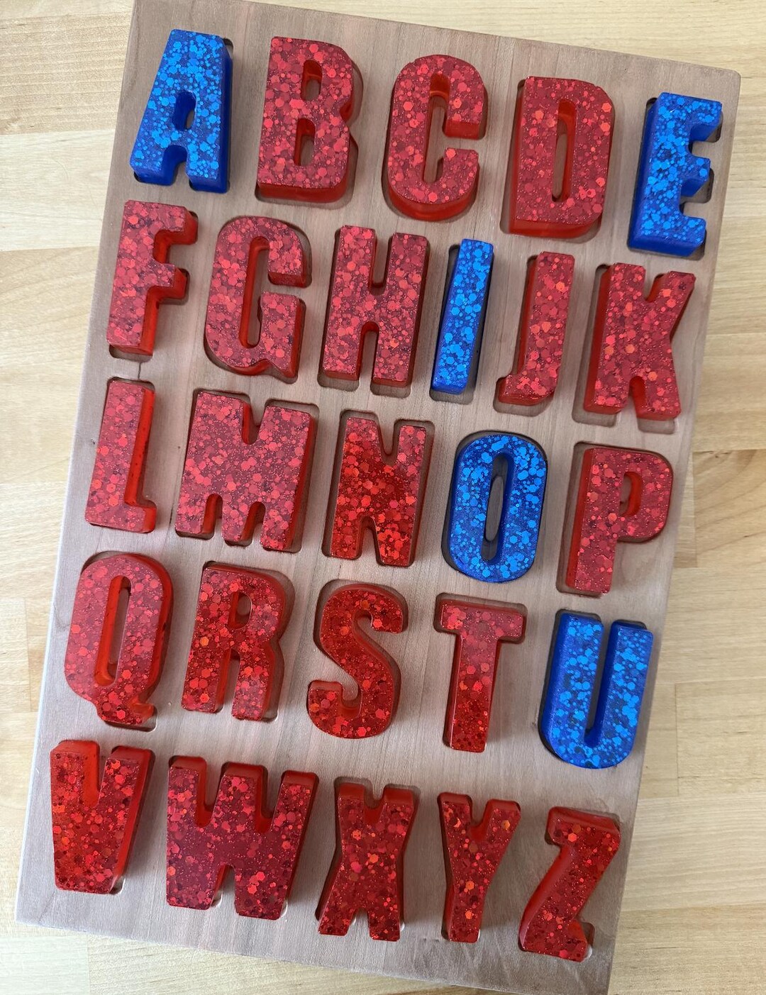 Montessori Chunky Resin Letters | Sensory Alphabet Resin Letters ...