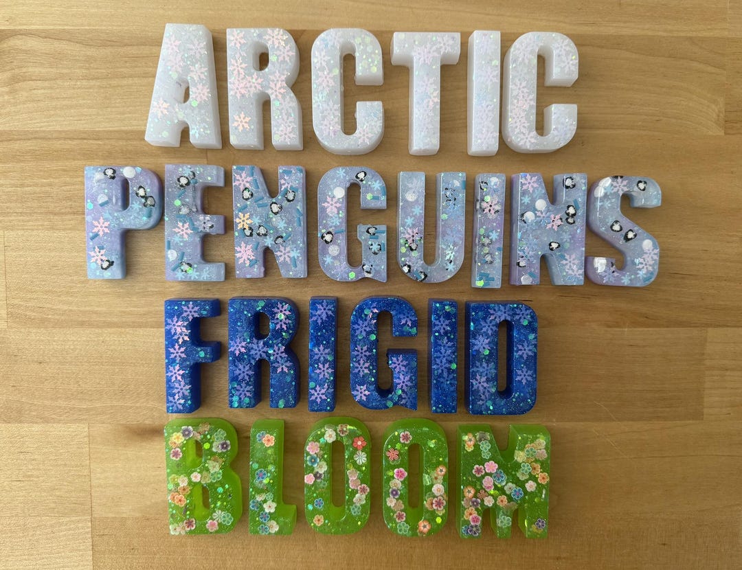 Custom ABC Resin Letters | Sensory Alphabet Resin Letters | Uppercase ...
