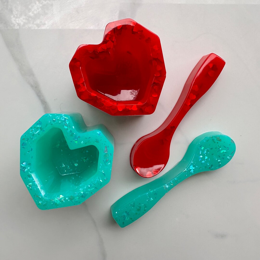 Valentine Heart Bowl Potion Play Sensory Resin Loose Parts Heart Bowl ...