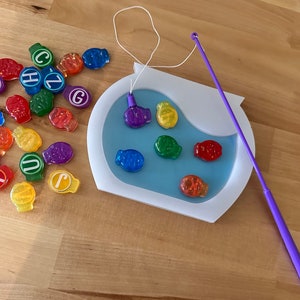 Magnetic Alphabet Fish | Rainbow Color Sorting Trays | Sensory Resin ...