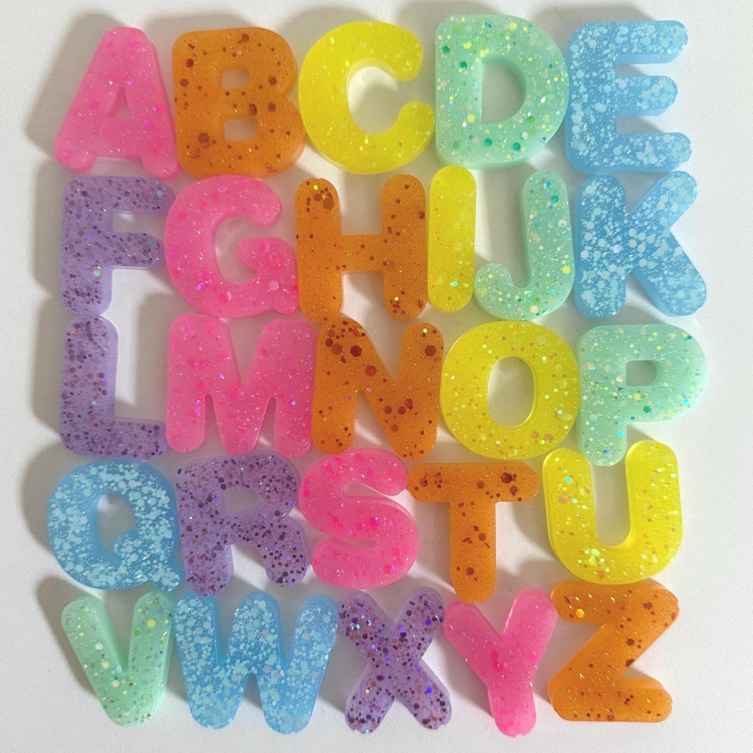 Pastel Rainbow ABC Resin Letters | Sensory Alphabet Resin Letters ...