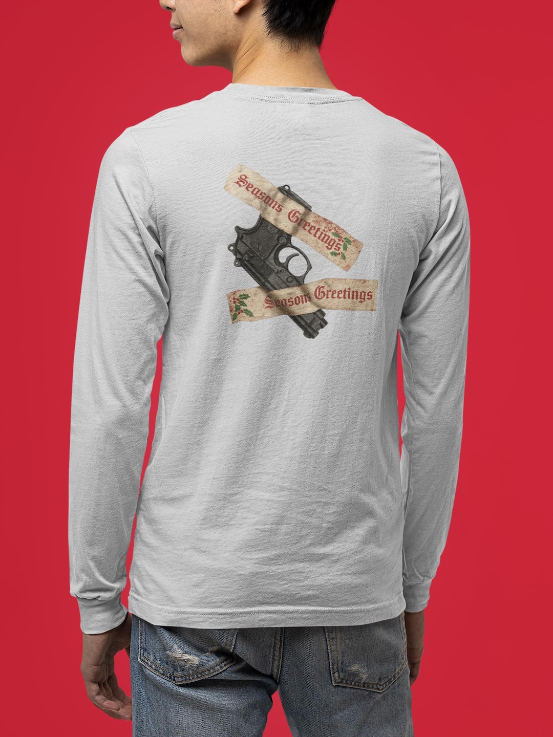 Yippee Ki-yay Long Sleeve Shirt – Die Hard Christmas Tee – Taped Gun ...