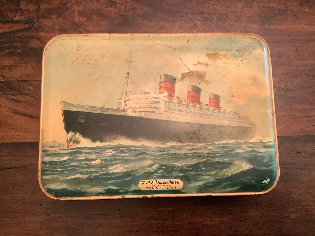 Vintage RMS Queen Mary Promotional Candy Tin Bensons Candies - Etsy