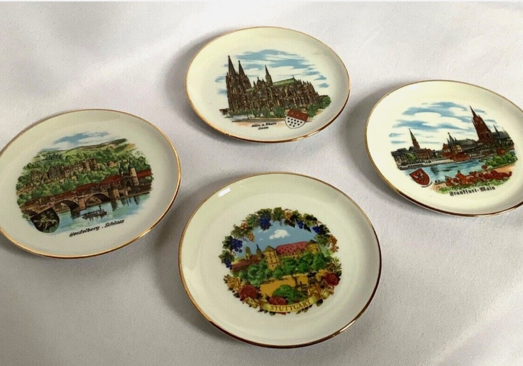 Reutter Porzellan Drink Coaster/trinket Plate Set From West Germany - Etsy