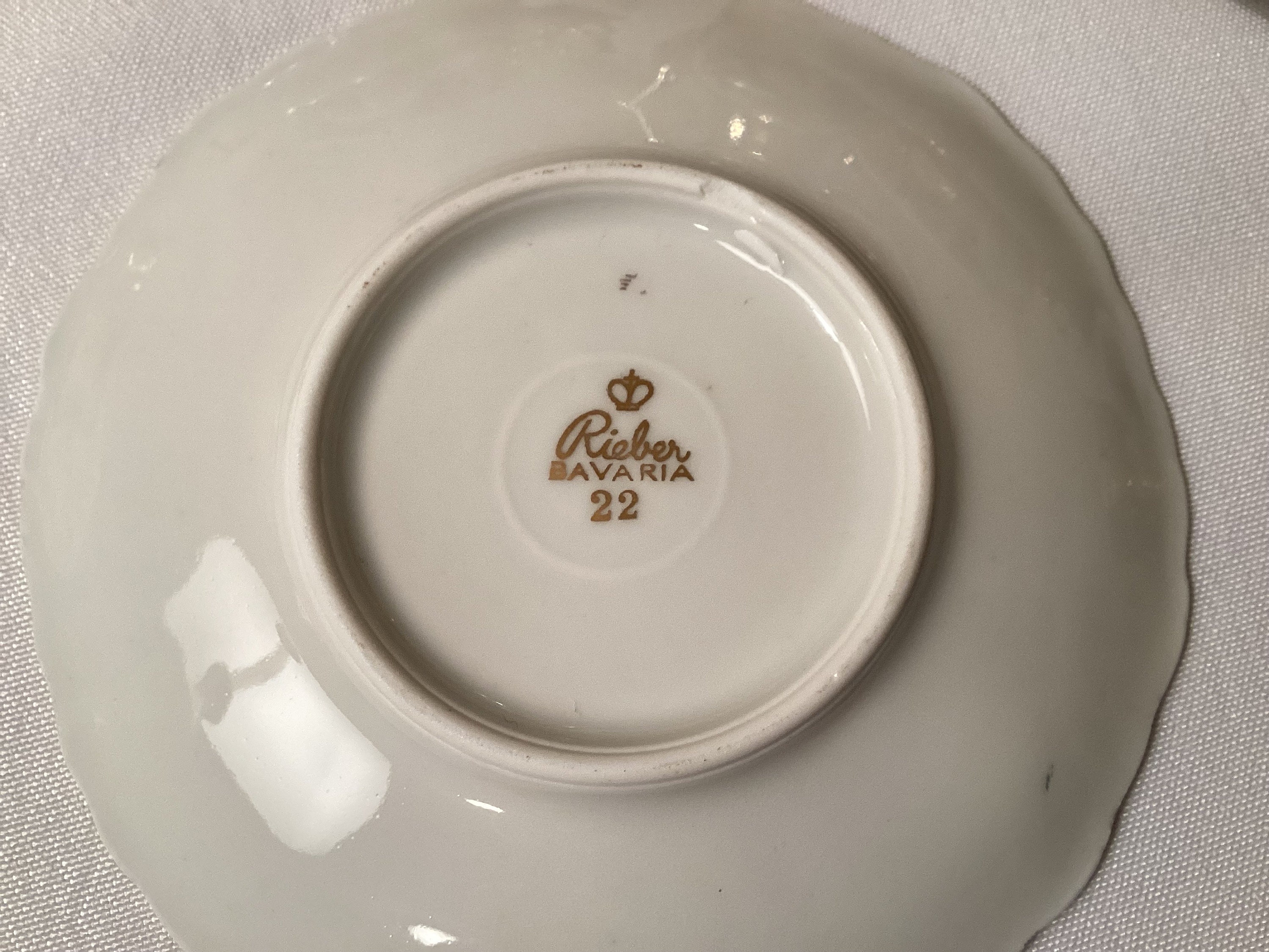 Vintage Rieber Bavaria Porcelain Gold Plate Tea Set-victorian Courting ...