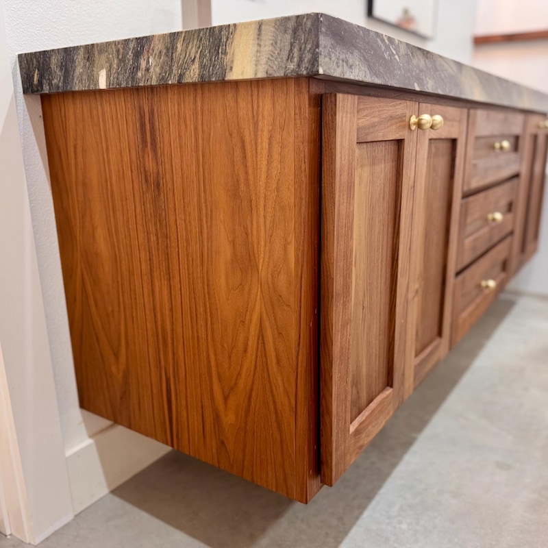 Floating Walnut Vanity - Etsy