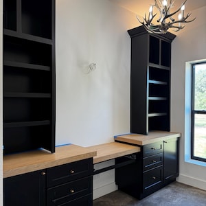 Custom Built-in Desk & Storage Wall | Home Office, Homework or Craft ...