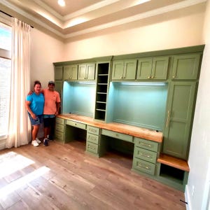 Custom Built-in Desk & Storage Wall | Home Office, Homework or Craft ...