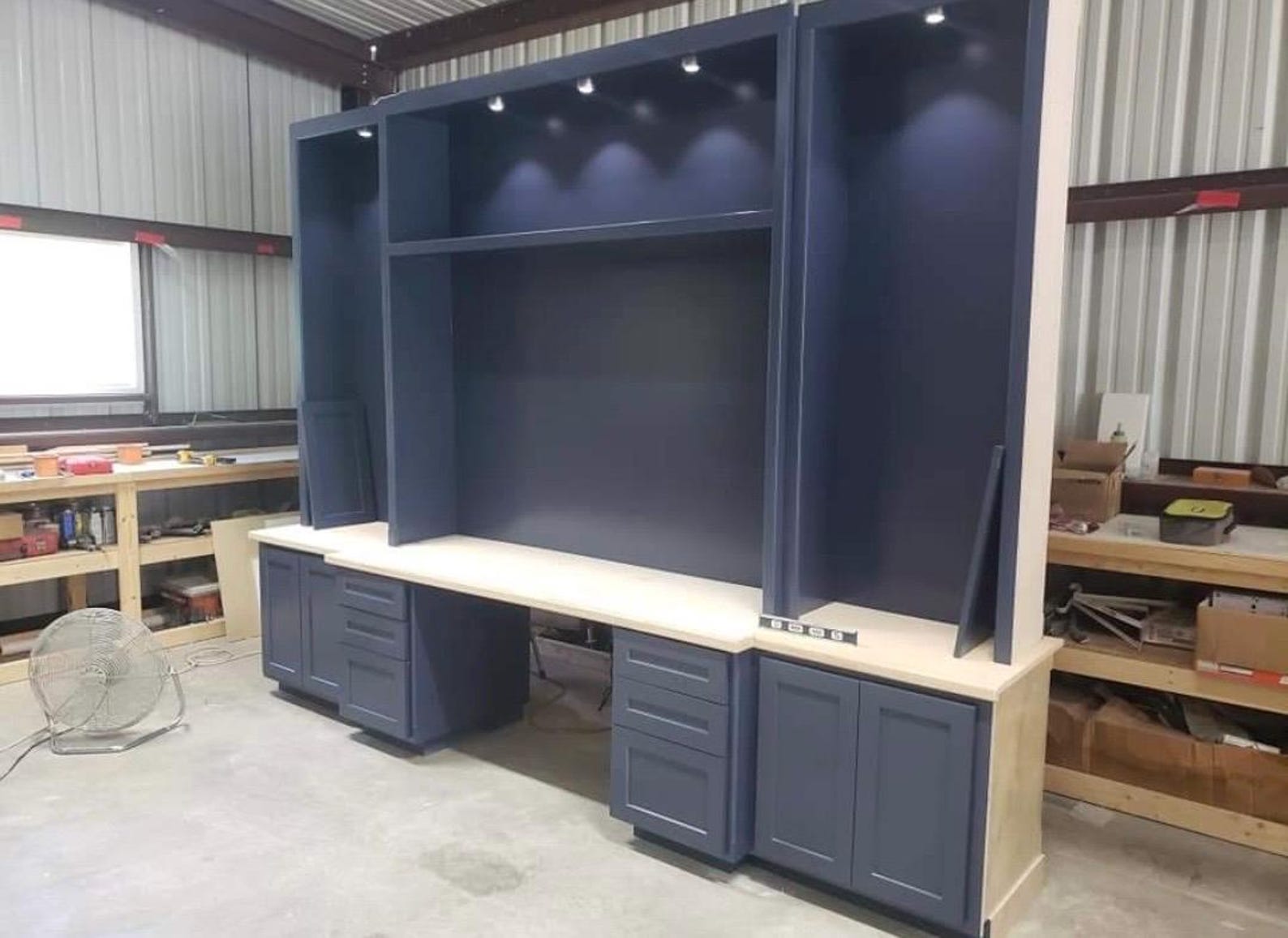 Custom Built-in Desk & Storage Wall | Home Office, Homework or Craft ...