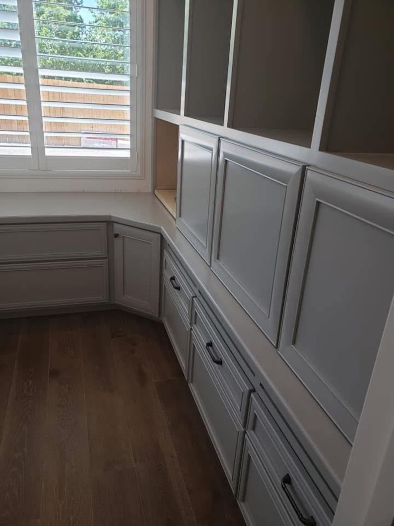 Custom Built-in Desk & Storage Wall | Home Office, Homework or Craft ...