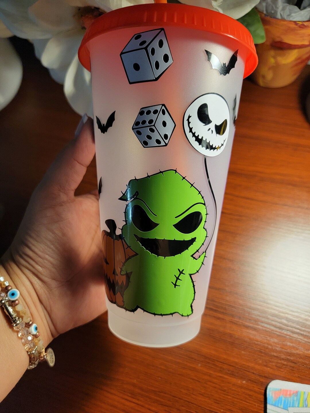 Cold Cup Tumbler pumpkin Oogie Boogie - Etsy