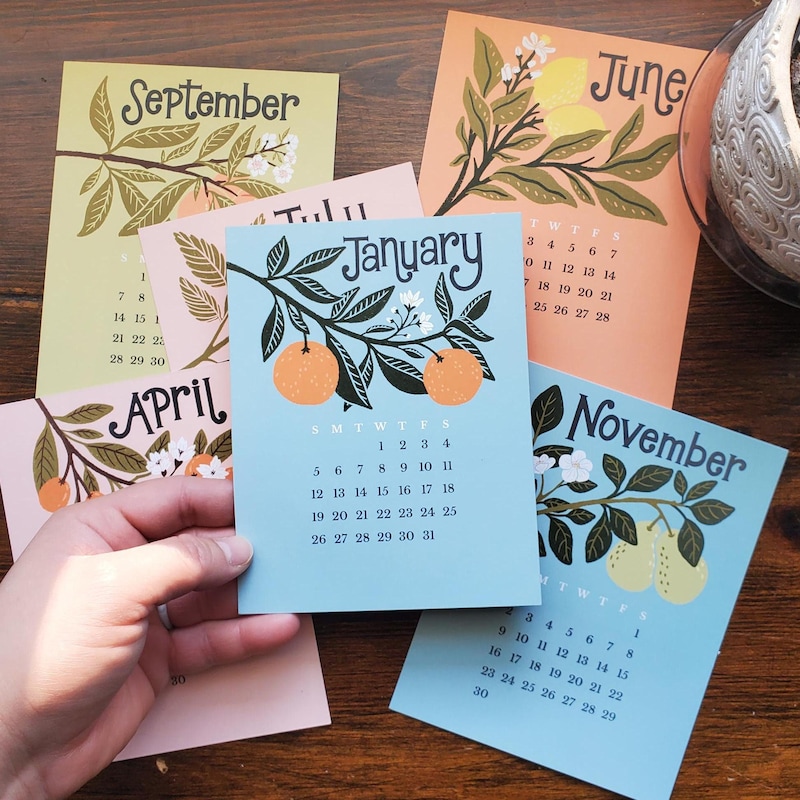 2025 Calendar Fruits - Etsy