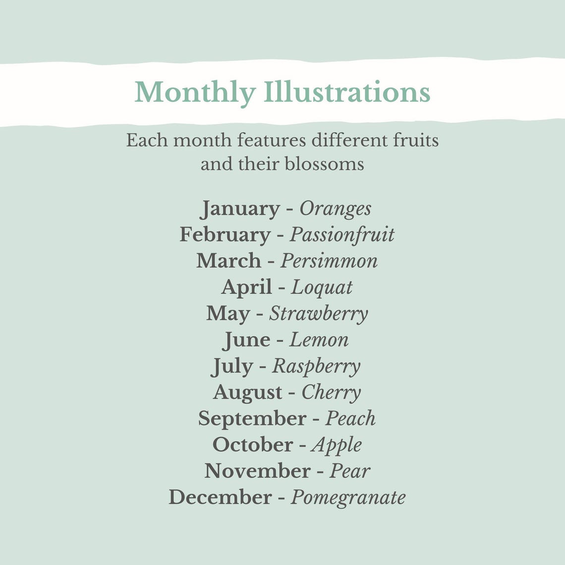 Flowering Fruits Easel Desk Calendar 2026 | Illustrated Botanical Table ...