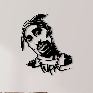 Tupac Metal Wall Decor, Tupac Poster, Tupac Decor, Old School Wall Art ...