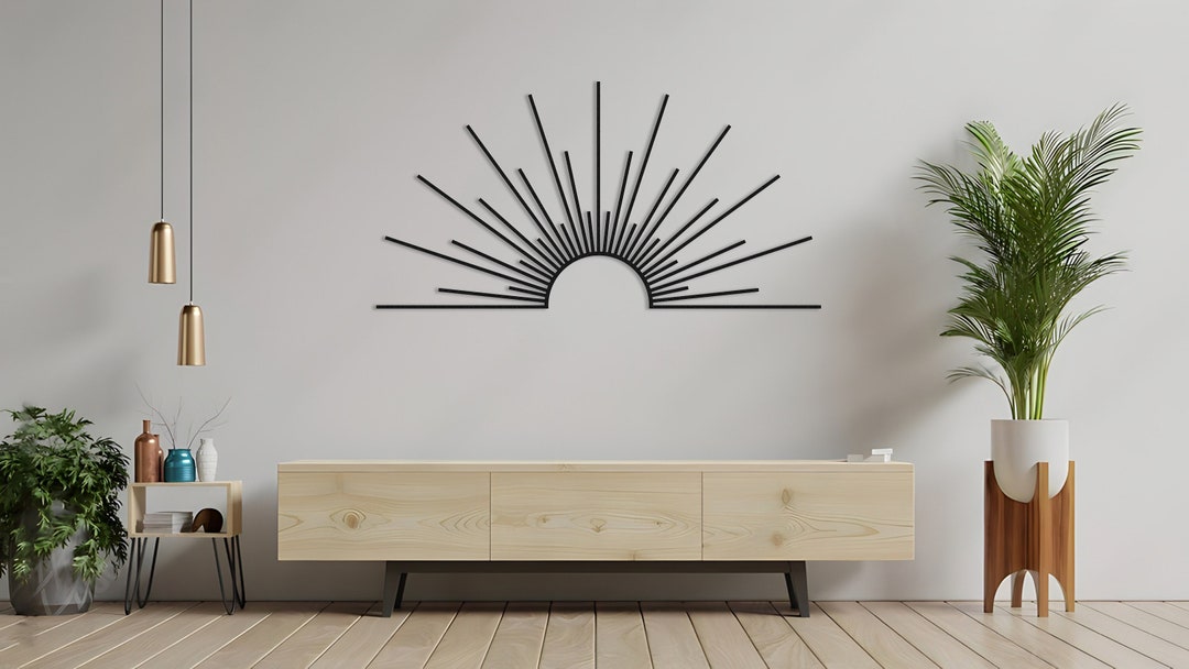 Sun Metal Wall Decor, Modern Sun Art, Sun Decor, Sunrise, Sunrise Art ...