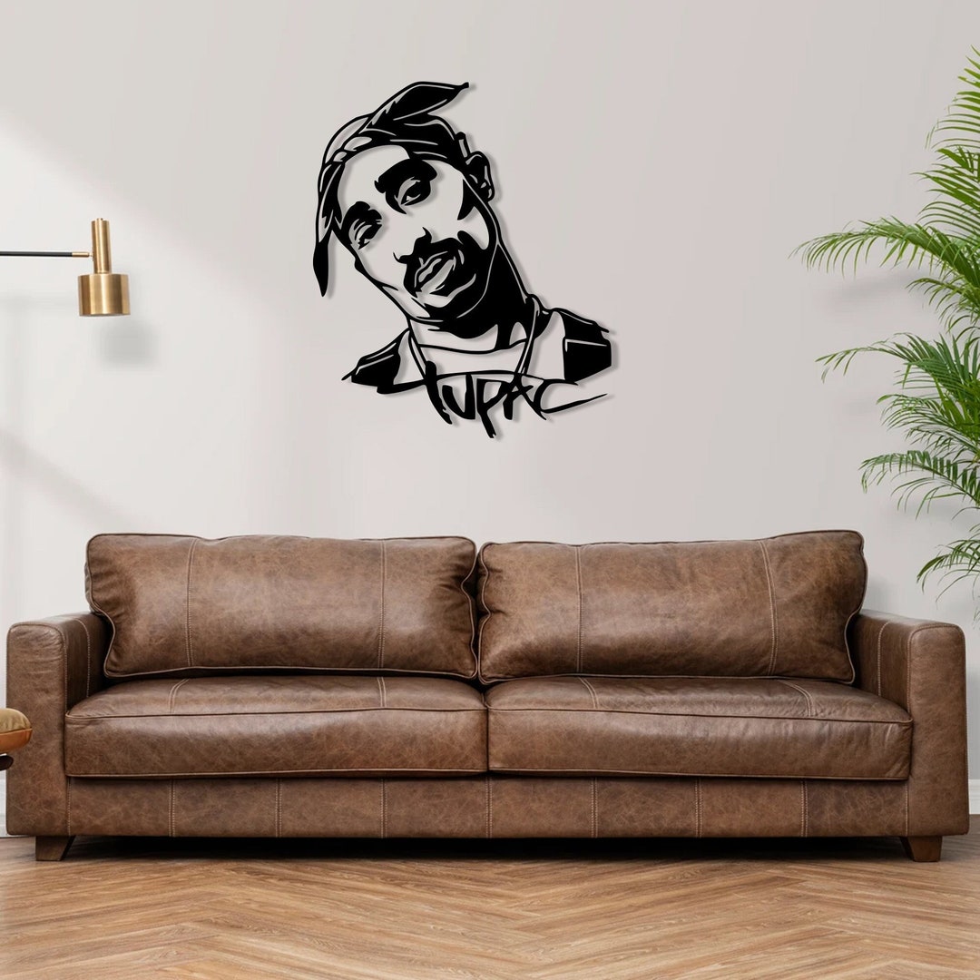 Tupac Metal Wall Decor, Tupac Poster, Tupac Decor, Old School Wall Art ...