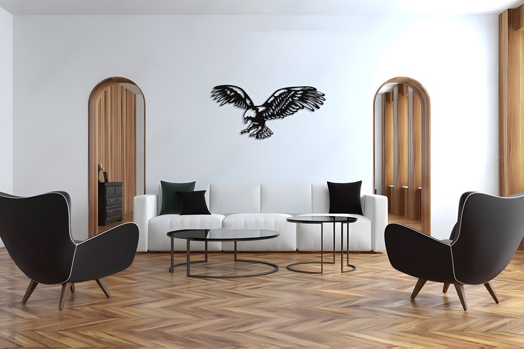 Large Metal Eagle Wall Art, Metal Wall Decor, Living Room Wall Art, Wall Hangings, Home Decor ...