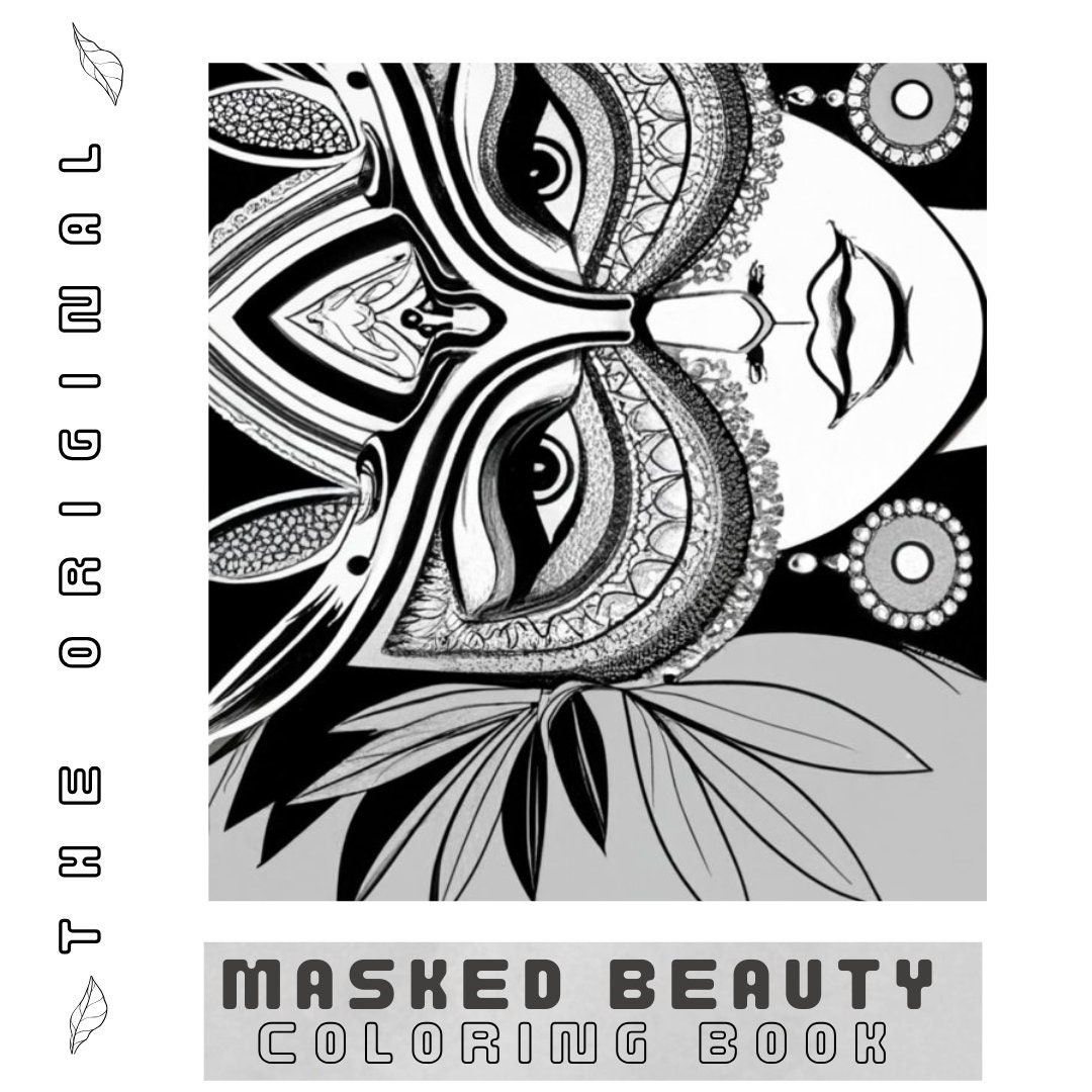 Masked Princess Coloring Book, Halloween Activity, Halloween Coloring ...