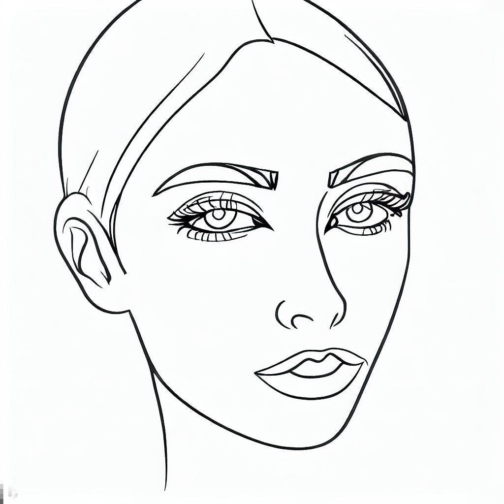 True Beauty Coloring Book, Unique and Diverse Face Charts for Makeup ...