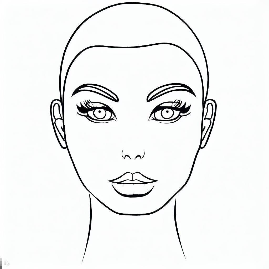 True Beauty Coloring Book, Unique and Diverse Face Charts for Makeup ...