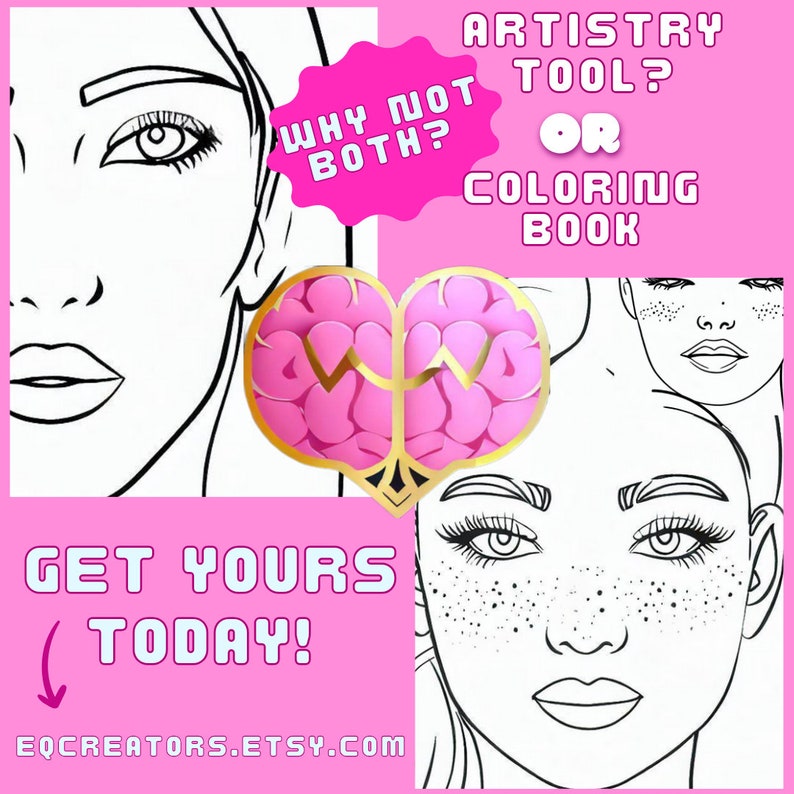 True Beauty Coloring Book, Unique and Diverse Face Charts for Makeup ...