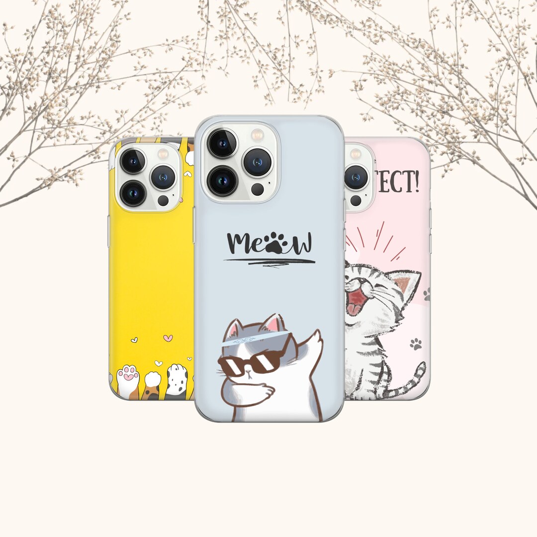 Cats Phone Case Cats Cover for iPhone 15 14 13 12, Samsung S23 S22 A74 ...