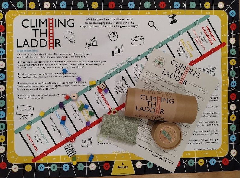 Plastic Free Family Board Game - Climbing the Ladder - Etsy