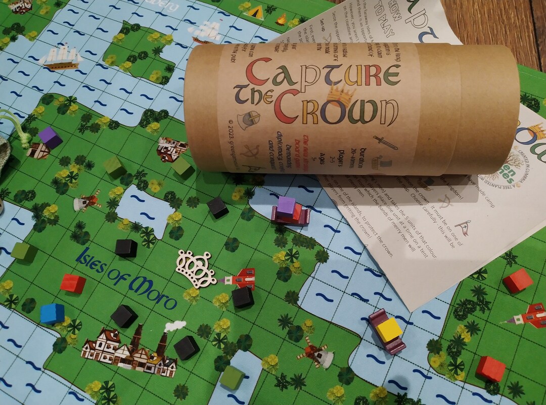 Plastic Free Family Board Game Capture the Crown - Etsy UK