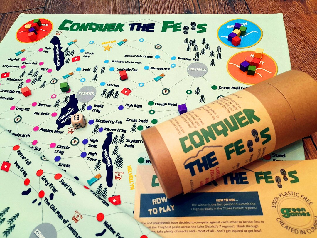 Plastic Free Family Board Game Conquer the Fells Based on the Lake ...